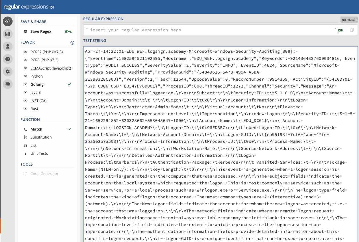Creation Input Filter by Regex – Logsign Support Center Creation Input Filter by Regex – Logsign Support Center