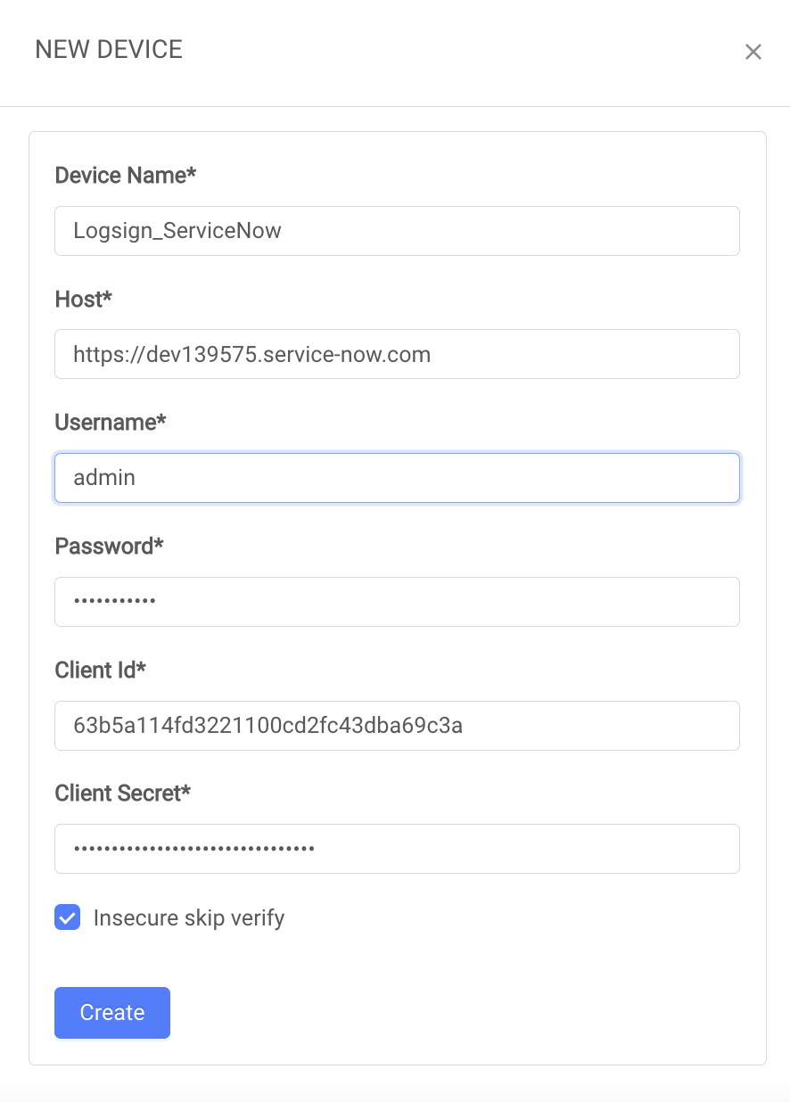 ServiceNow - Responses Integration – Logsign Support Center