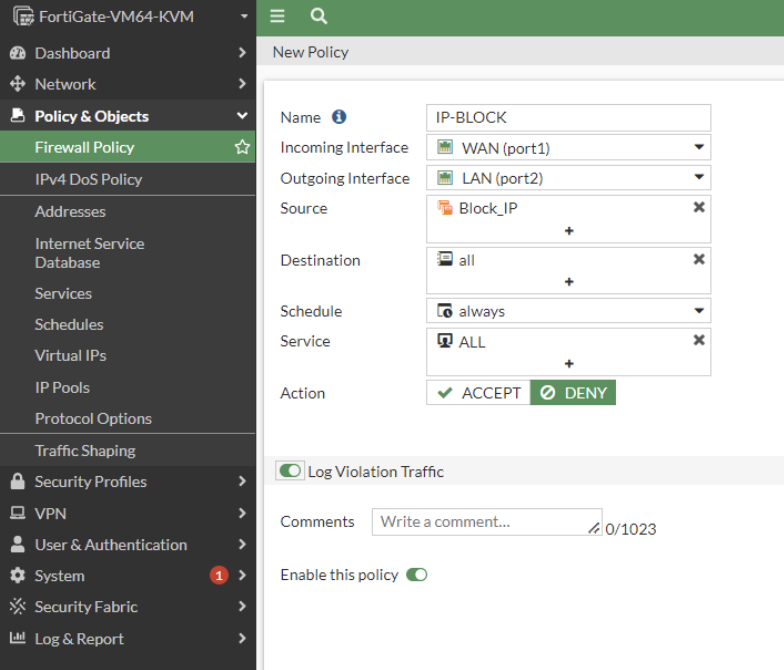 FortiGate Firewall Responses Integration – Logsign Support Center