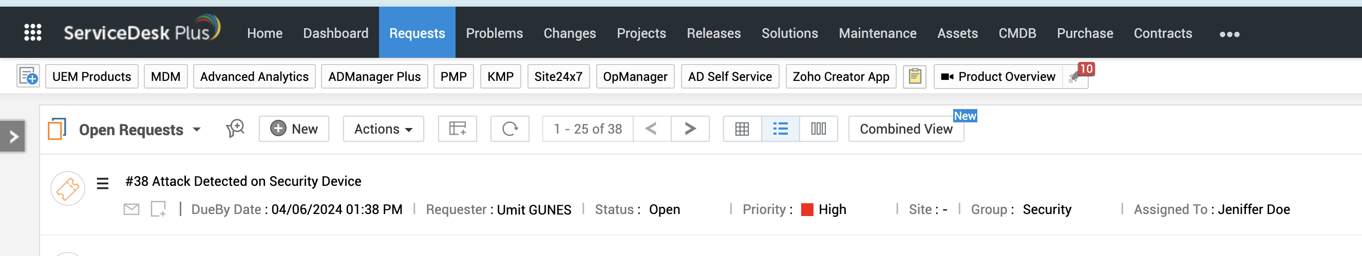 ManageEngine - ServiceDesk Plus Response Integration – Logsign Support ...