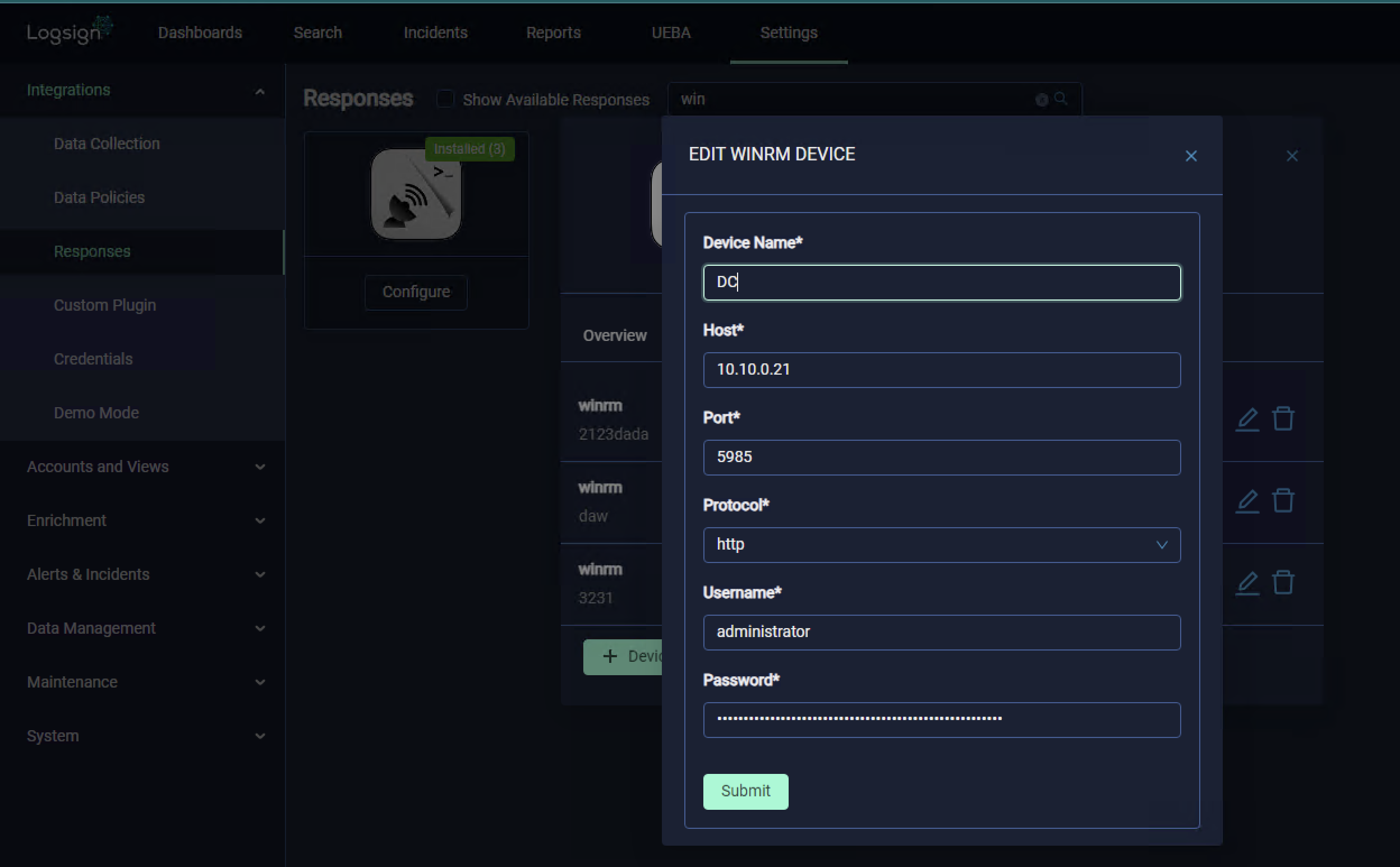 WinRM Response Integration – Logsign Support Center