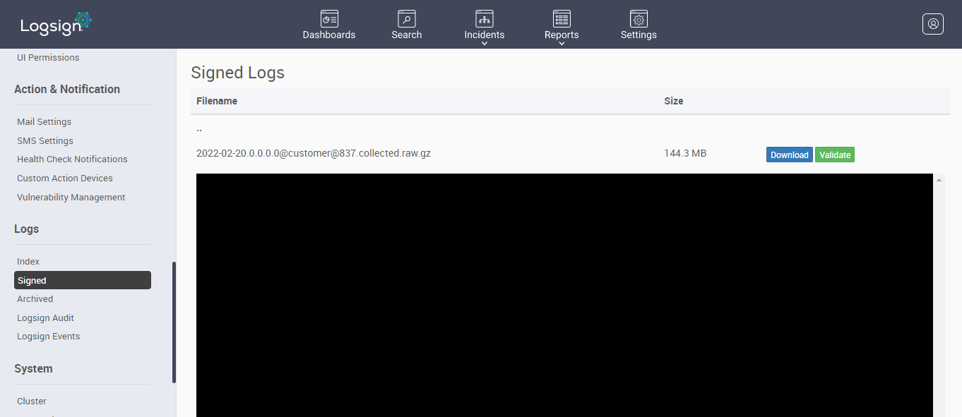 Signed Logs – Logsign Support Center